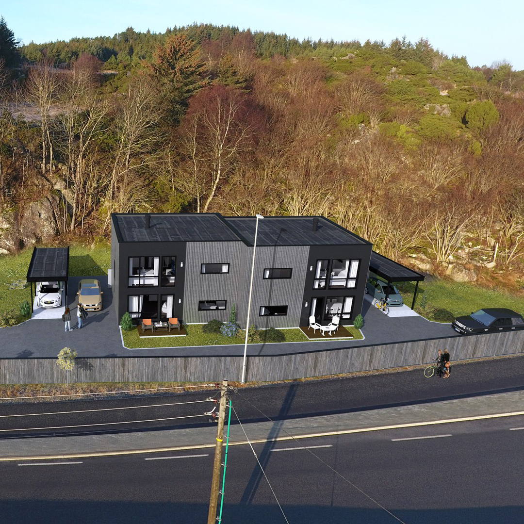 Sundvegen boligprosjekt - tomannsboliger - Garvik Gruppen